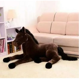 Tezituor Giant Horse Stuffed Animal Large Pony Grey Plush Toy Horse Big Gift for Kids 35 Inches Walmart