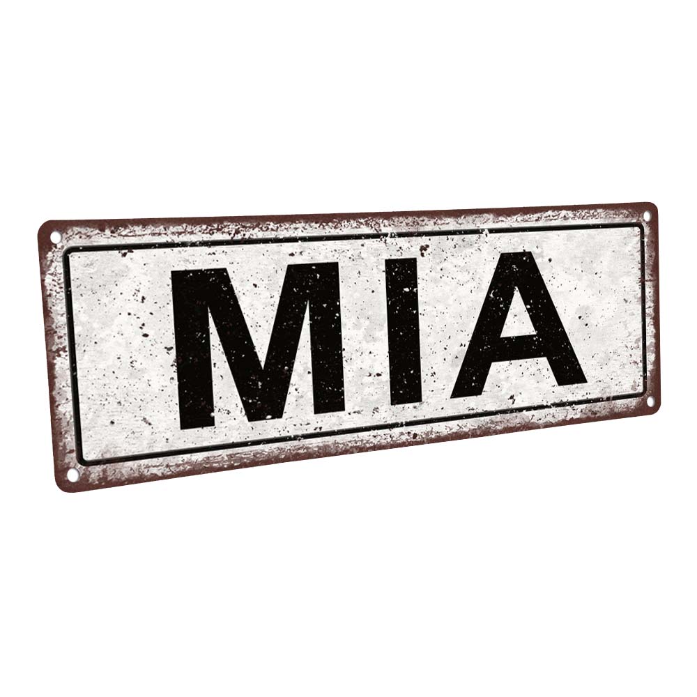 Outdoor Mia 4"x12" Metal Sign, Wall Décor for Kids Room and Nursery ...