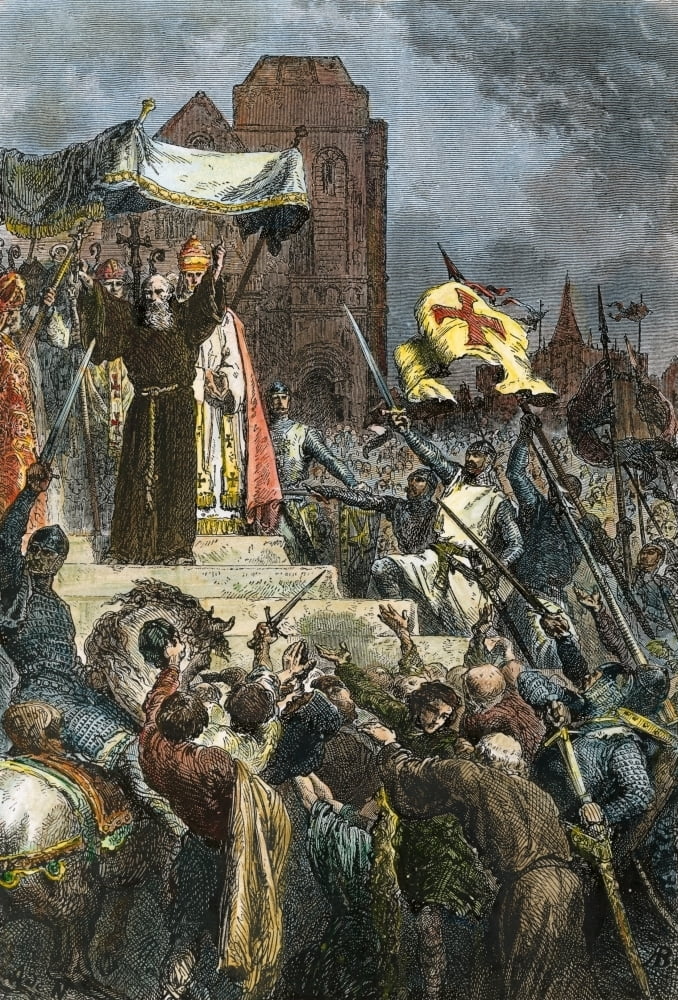 Crusades 1095. Npeter The Hermit And Pope Urban Ii Preaching The First ...