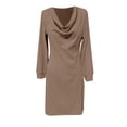 Casual Long Sleeve Bodycon Knit Midi Dress for Women, Comfortable ...