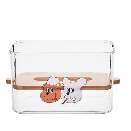 Tissue Holder, Facial Tissue Dispenser Box With Wood Lid Liftable ...