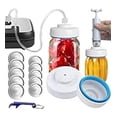 LiJingR 16-in-1 Mason Jar Vacuum Sealer Kit, Portable Hand Pump with ...