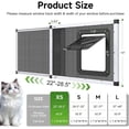 Bug-Proof Screen Cat Door for Window,22"-28.5" Adjustable Width,1-Min ...