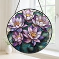 Botanical Bloom Decorative Window Hanging – Stained Glass Style ...