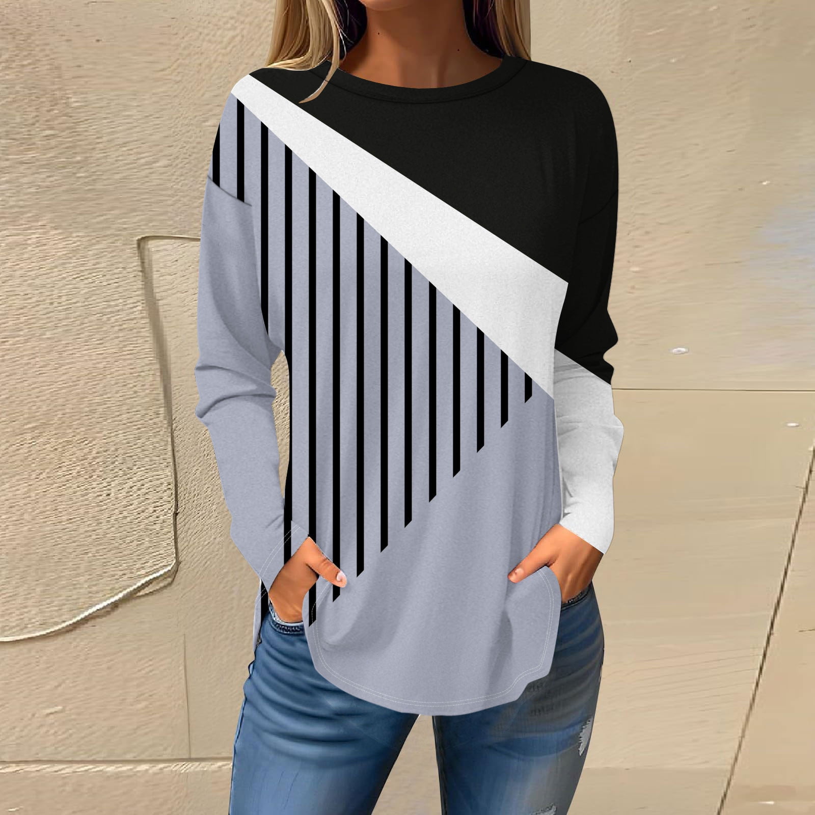 Click here for Aqestyerly Womens Printed Loose Long Sleeve T-Shir... prices