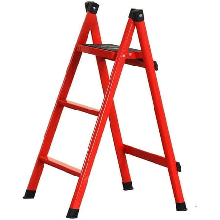 Ladder, Step Stool Stepladder Photo Ladder Red Folding Stepladder ...