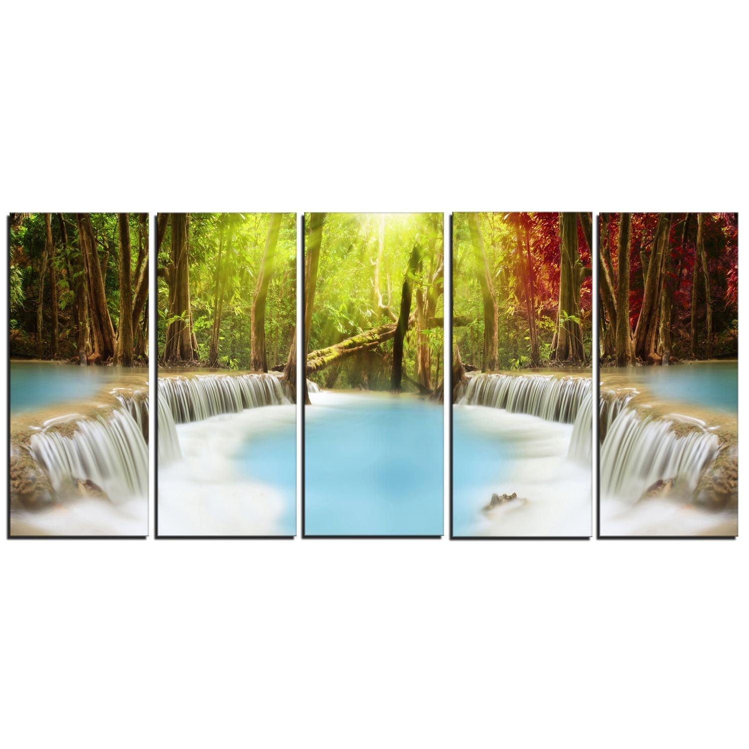 Click here for Designart Design Art Huai Mae Kamin Waterfall Canv... prices