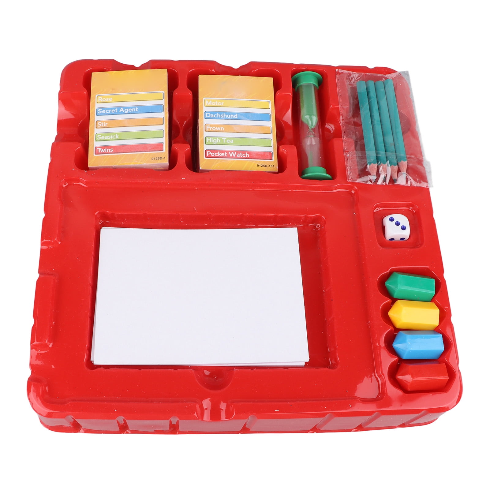 Juego de mesa Pictionary yuxing con 1 dado, reloj de arena, 2 ...