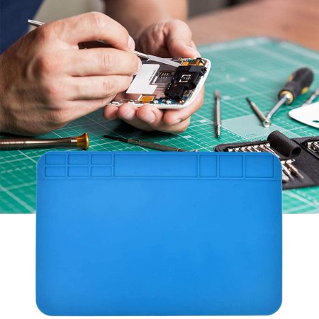 Computer Repair Mat Project Pad Heat Insulation Silicone Blue Anti ...