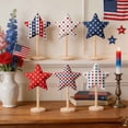 6Pcs Patriotic Independence Day Stuffed Fabric Star Tabletop ...