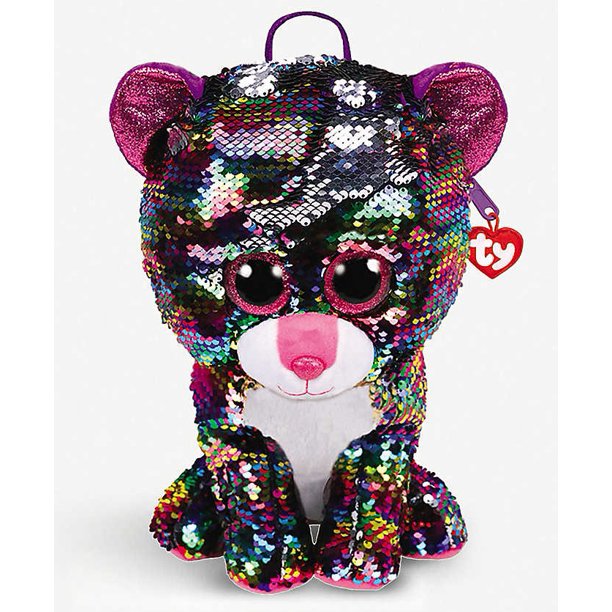 TY Fashion Flippy Sequin Backpack - DOTTY the Leopard (10 inch ...