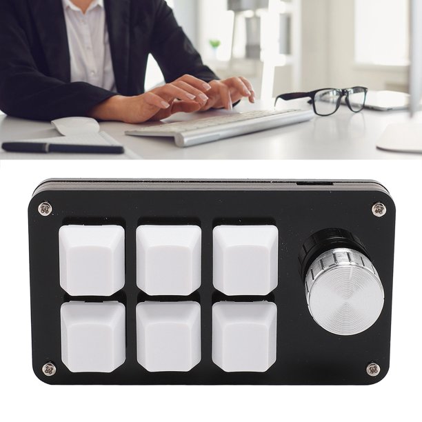 One Handed Macro Mechanical Keyboard, Mini 6 Key Keypad Custom ...