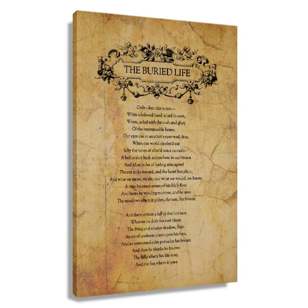 The Buried Life Poem Wall Art Matthew Arnold Quotes Wall Art Poetry ...