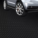 Tonchean 16.5ft x 3.3ft Heavy Duty Garage Floor Mat, Diamond Plate Thickened Rubber Non-Slip ...