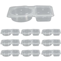 10-Pack Double Compartment Condiment Containers with Lids | 180ML 2 ...