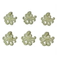 Zeckos White Cast Iron Octopus Drawer Pulls Cabinet Knob Set of 6 ...