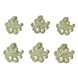 Zeckos White Cast Iron Octopus Drawer Pulls Cabinet Knob Set of 6 ...