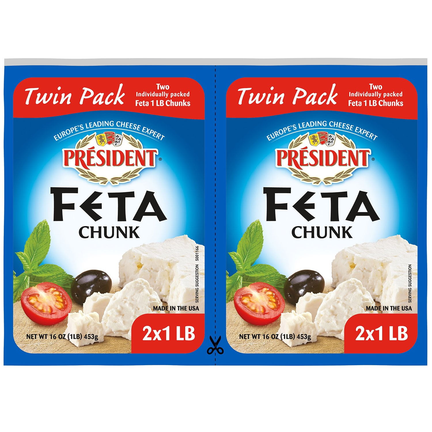 President Feta Chunk Cheese, 32 oz. - Samsclub.com