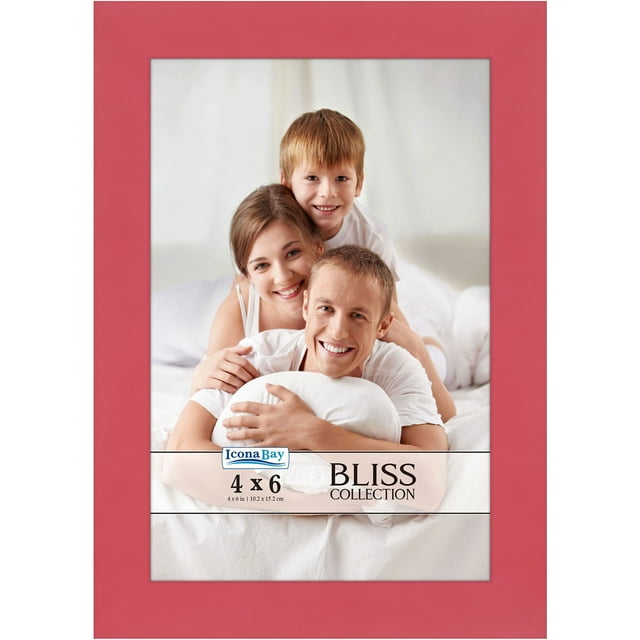 Icona Bay Colored 4x6 Red Picture Frame, Bliss Tabletop Frames, 1 Pack ...