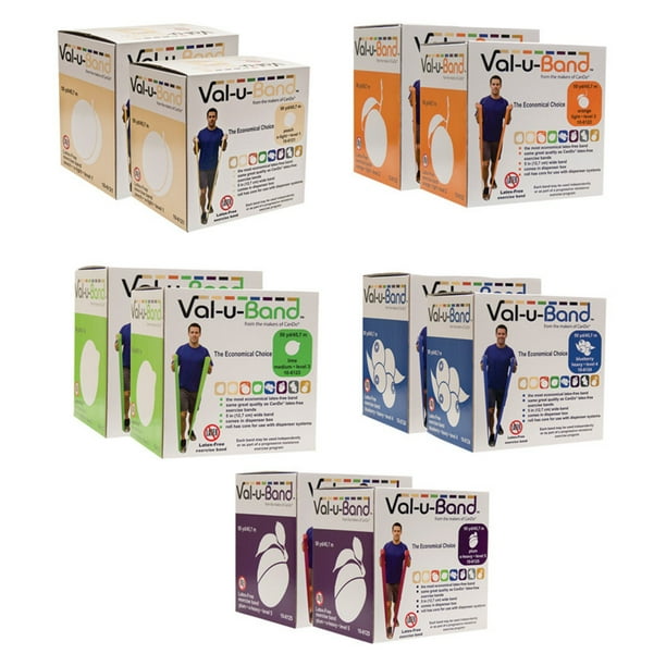 Val-u-Band Twin-Pak, latex-free (100 yard), 5 pc set (1 ea: peach ...