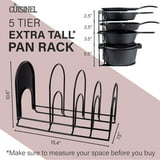 Cuisinel Cookware Shelf Stand - 5-Tier Stacker Pan Organizer for ...