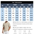Casual Henley Shirts for Men Cotton Linen Short Sleeve Band Collar ...
