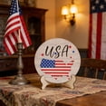 Bowayaoa Independence Day Wooden Desktop Ornament, Patriotic Flag ...
