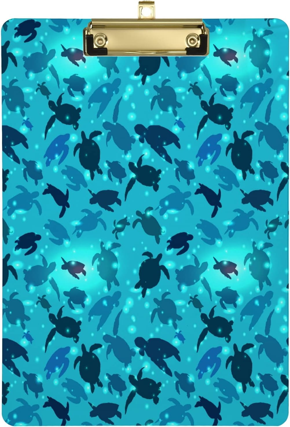 FMSHPON Glowing Beautiful Blue Turtle Clipboard Hardboard Wood Nursing ...