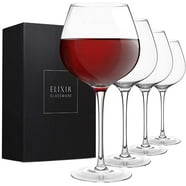 Free Shipping! Elixir Glassware Red Wine Glasses - Set of 4 Hand Blown ...