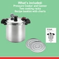 T-fal Large Gauge Induction Compatible 22 Qt. Polished Aluminum Canner ...
