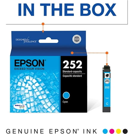 Epson 252 DURABrite Ultra Standard Capacity Ink Cartridge, Cyan ...