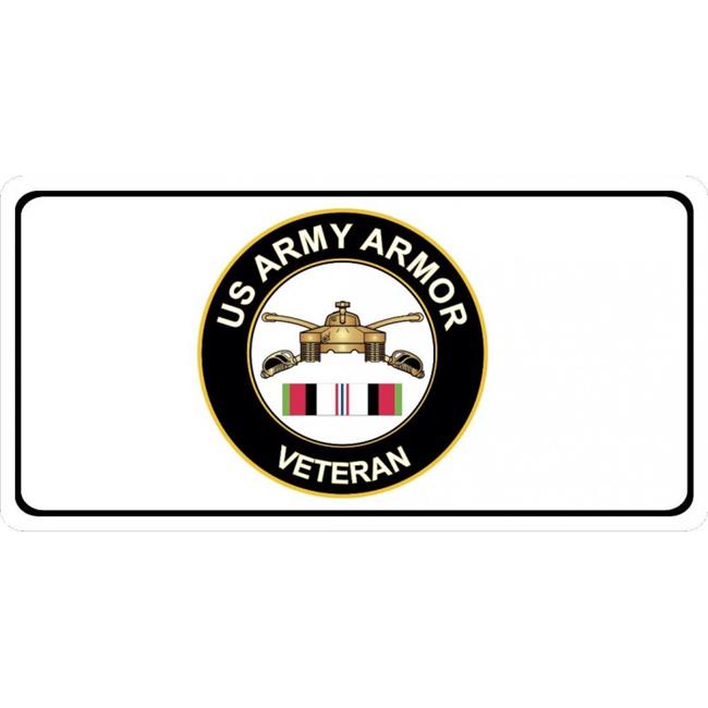 212 Main LPO4297 6 x 12 in. U.S. Army Armor Veteran Insignia Centered ...