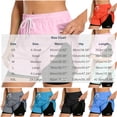 Husipze Women's 2-in-1 Athletic Shorts Elastic Waist Workout Shorts ...