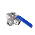 Ball Valve 1/2" 3/4" 1" 1-1/4"2" Three Way 304 Stainless Steel Thread ...