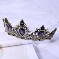 MANNYA Purple Vintage Crown for Rhinestone Stone Headband Hoop Tiara ...