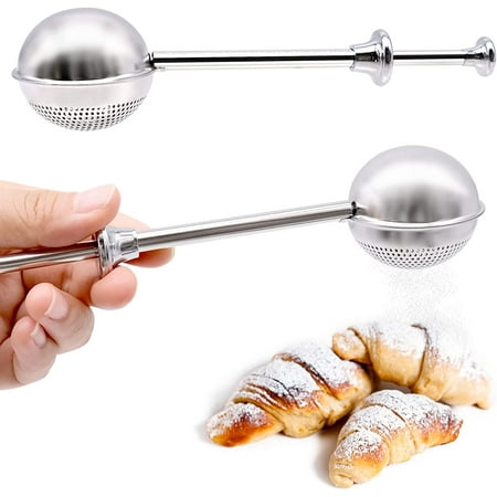 Baking Sieve Cup，Flour Shaker Stainless Steel Flour Sieve Pastry Sieve ...