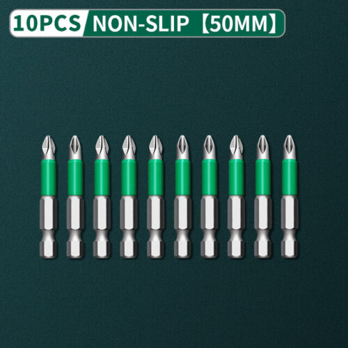 Greener Pack of 10 Anti Slip 2" Magnetic Heavy Duty #2 Screw Driver Bit ...