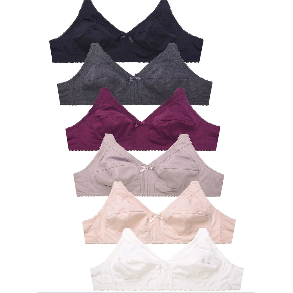 LAVRA Women's Multi Pack Wireless Bras Full Coverage Non Padded ...