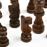 32Pcs Wooden Carved Chess Pieces Hand Crafted Set 65Mm King Size Toys ...
