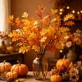 Artificial Maple Leaf Bouquet 2 Pack, 15.0in Orange Yellow Red Fall ...