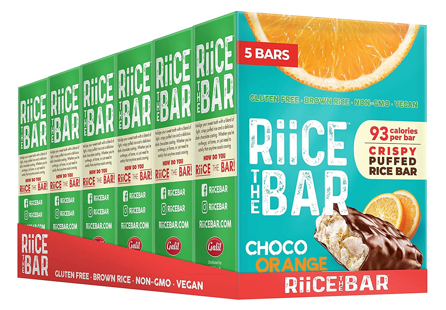 RiiCE THE BAR - Crispy Puffed Rice Bar | Real Chocolate Coated | Gluten ...