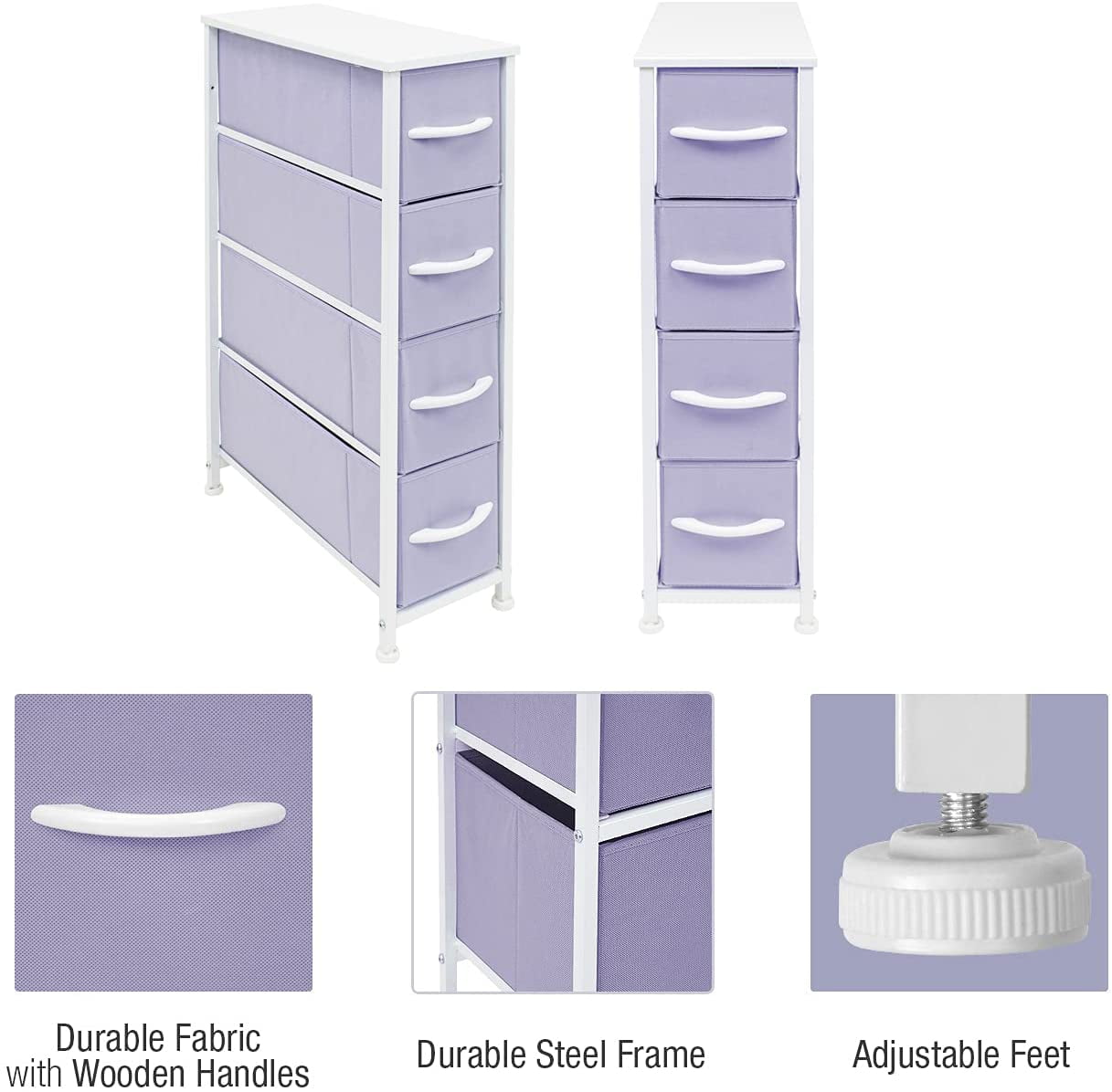Buy Sorbus Narrow Dresser Tower With 4 Drawers Vertical Storage For