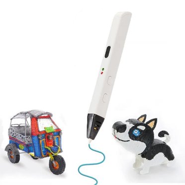 SCRIB3D P1 3D Pen - ABS & PLA Compatible, Includes 3 Colors, Stencil ...