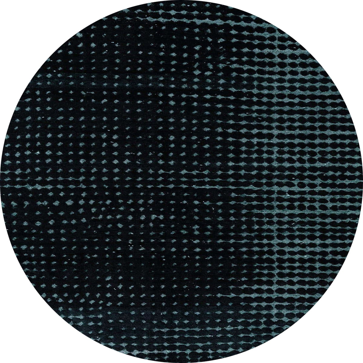 Ahgly Company Indoor Round Abstract Black Abstract Area Rugs, 6' Round ...
