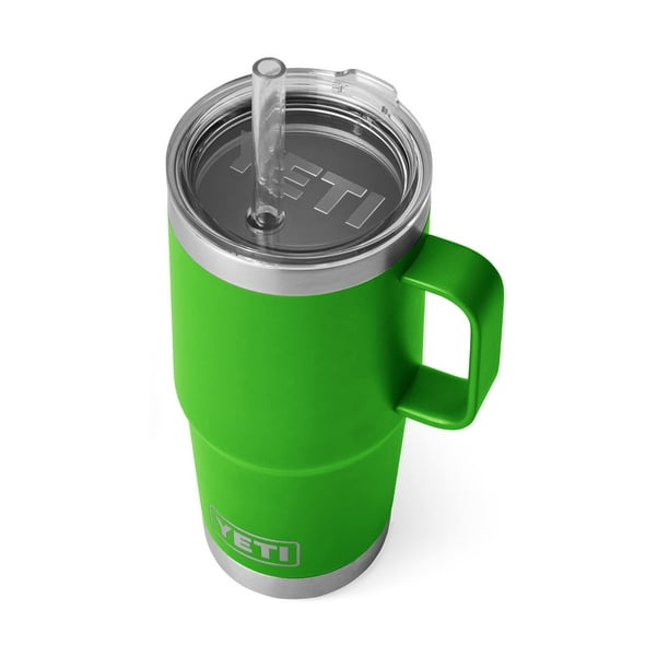 Vaso YETI Rambler de 750 ml con asa y tapa con pajita, color verde ...