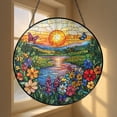 Aesthetic Butterfly Sunset Stained Glass Suncatcher – Decorative Window ...