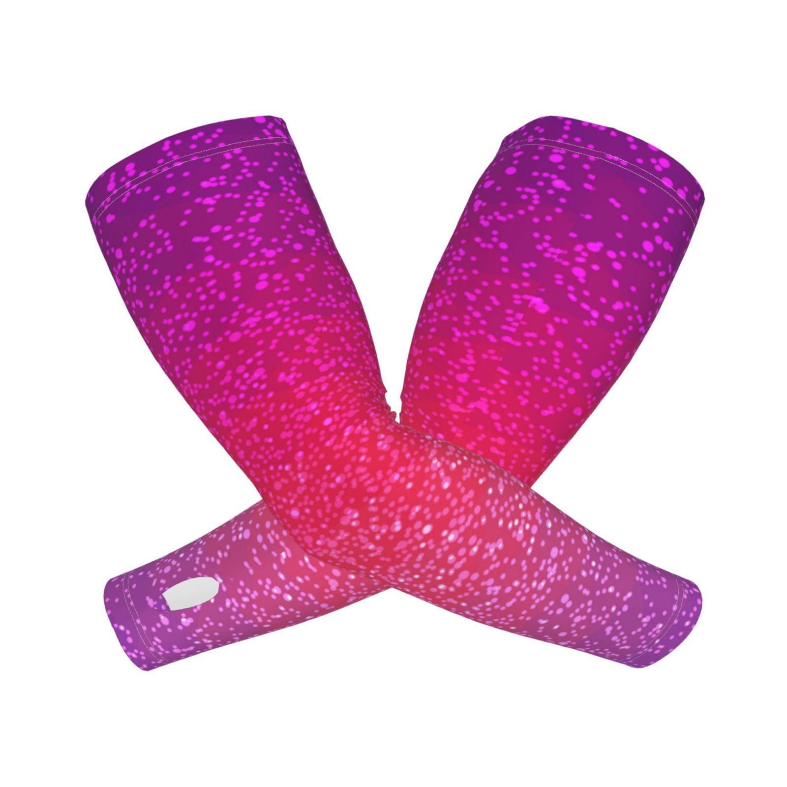 Sikiie Light Purple Glitter Print Cooling Sun Sleeves Arm Sleeves for ...