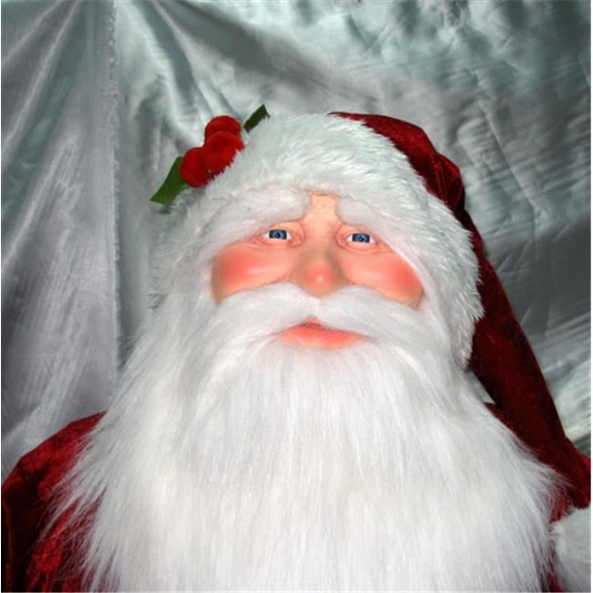 6 ft. Red Velvet Standing or Sitting Santa - Walmart.com