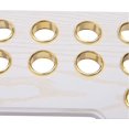 16 Hole White Pool Cue Rack Wood Billiard Racks Storage Holder for Gym ...