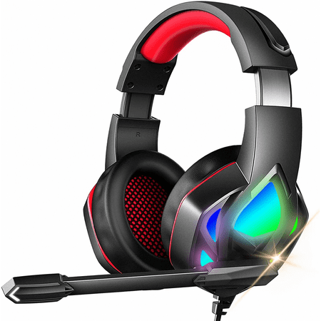 New H100 Illuminated RGB Headset Mobile Computer Gaming Headset, 3.5mm ...